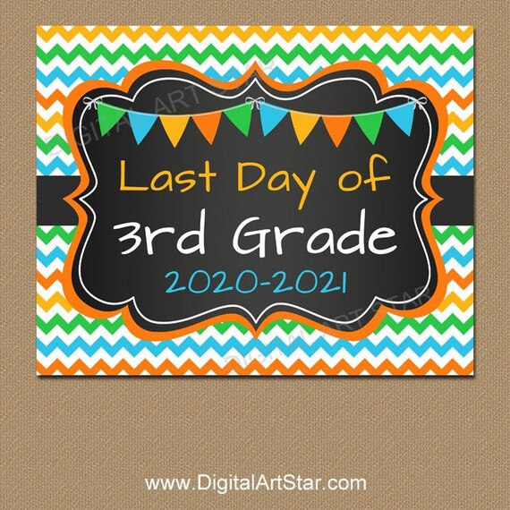 Last Day of Third Grade Sign Instant Download, Printable Last Day of ...