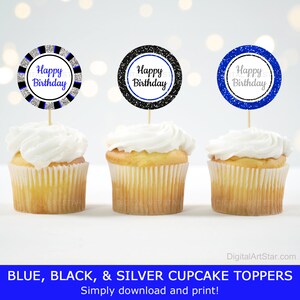 Happy Birthday Cupcake Toppers Printable Happy Birthday - Etsy