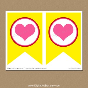 Printable Valentine Banner DIY Valentines Day Banner Valentine Decor ...