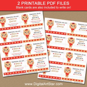 Cute Valentine Cards for Kids, Beary Valentine Printable, Bear ...