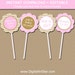 Chevron Baby Shower Cupcake Toppers Instant Download & EDITABLE Modern ...
