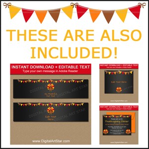 Thanksgiving Party Package Deal, Chalkboard Place Cards Template ...