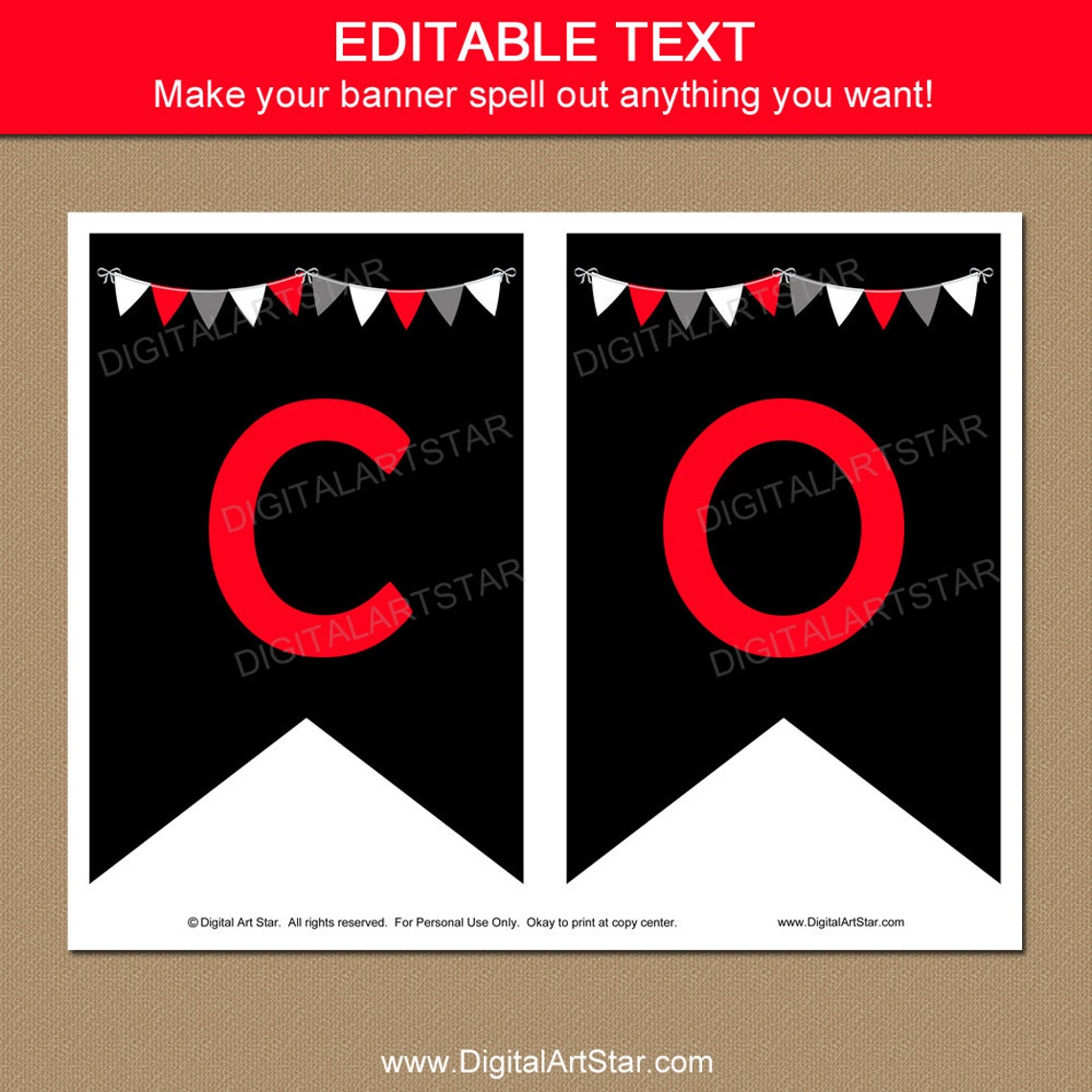 Red and Black Graduation Banner Red and Black Graduation - Etsy