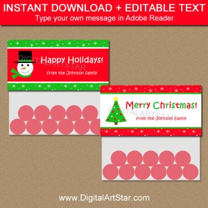 Christmas Treat Bag Toppers, Christmas Bag Topper Printable DIY Party ...
