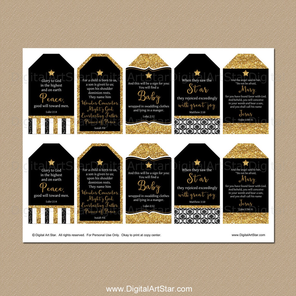 Printable Christian Christmas Tags Christian Gift Tags | Etsy