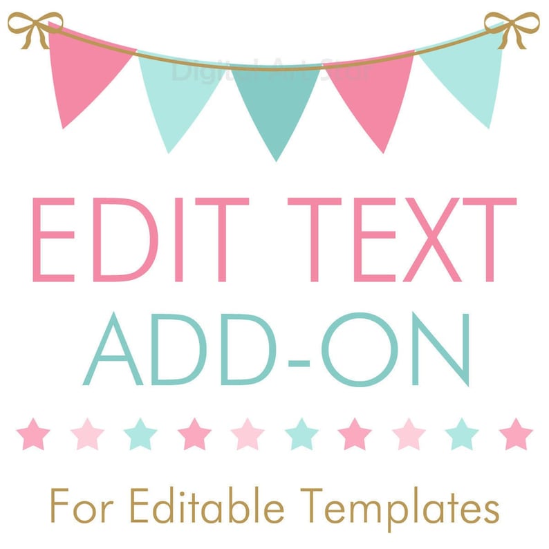 Edit for Me Edit Text ADD ON Personalize My Editable - Etsy