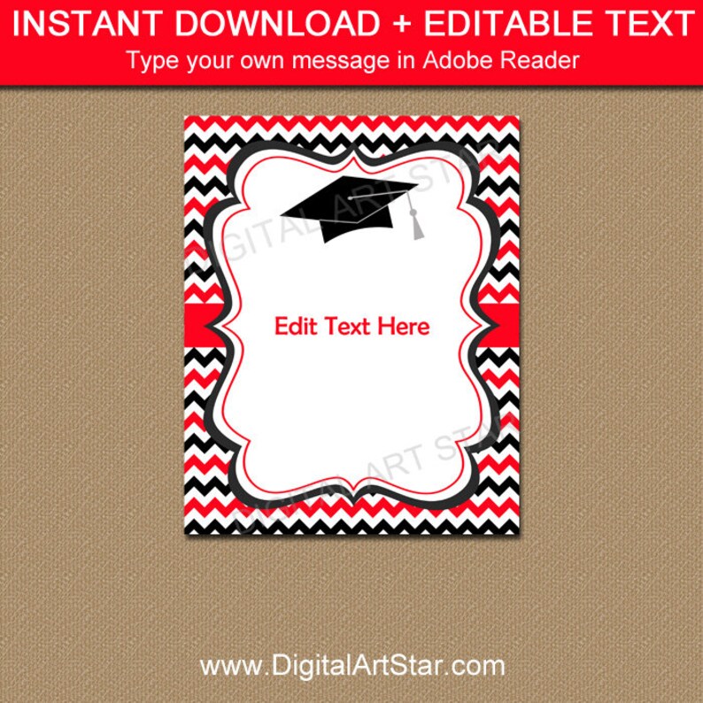 High School Graduation Sign Graduation Welcome Sign Red | Etsy