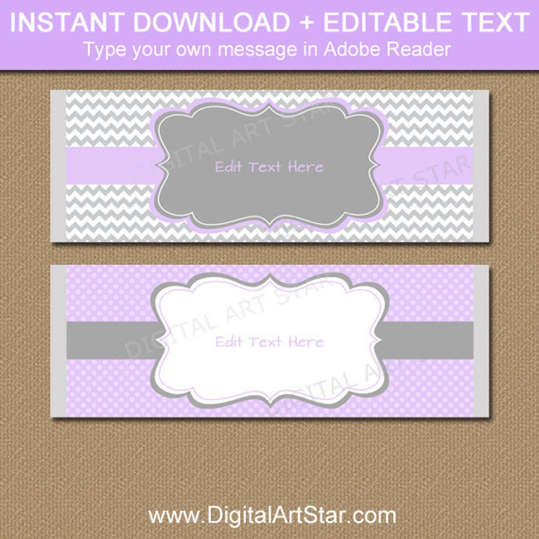 Printable Candy Bar Wrapper Baby Shower Girl Baby Shower Favors ...