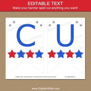 4th of July Banner Download Patriotic Banner, Printable 4th of July ...