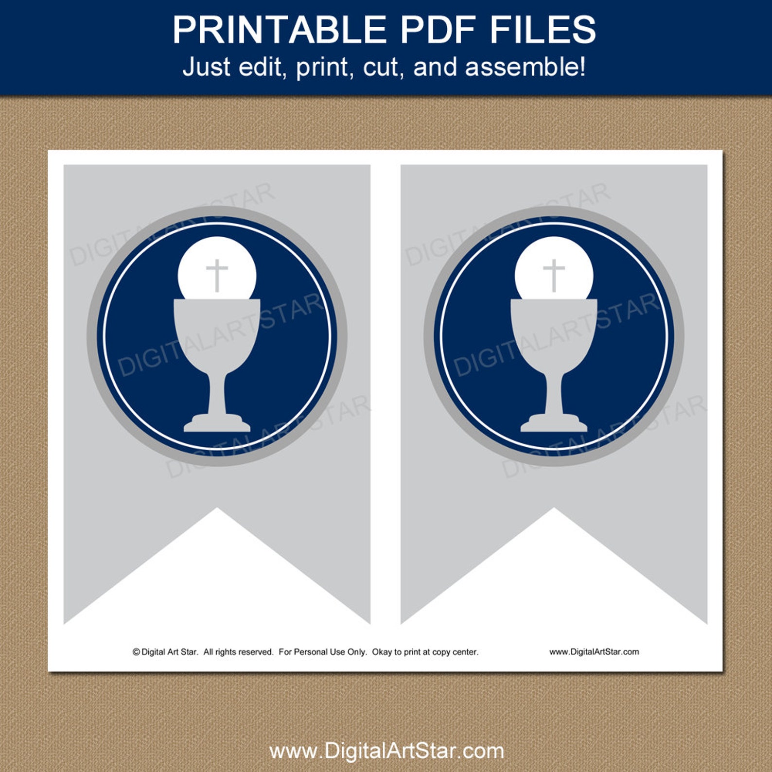 First Communion Party Supplies Boy First Communion Banner | Etsy