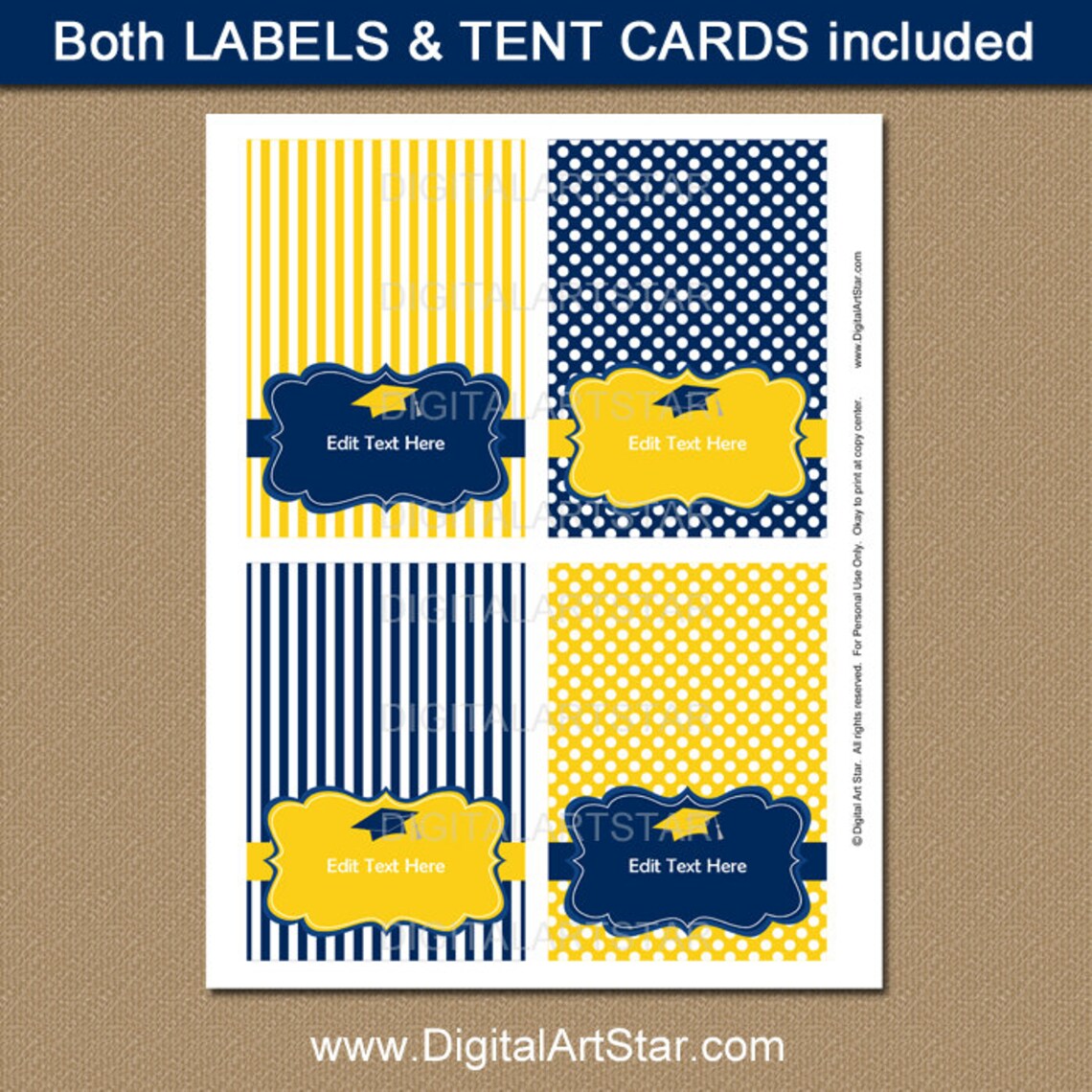 Graduation Food Labels Printable Candy Buffet Labels for | Etsy