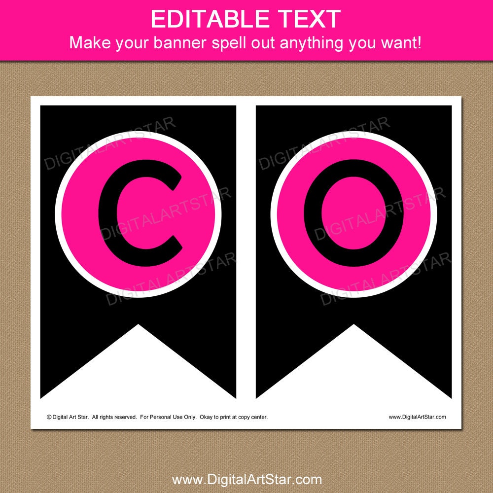 Hot Pink Graduation Banner High School Graduation Party | Etsy