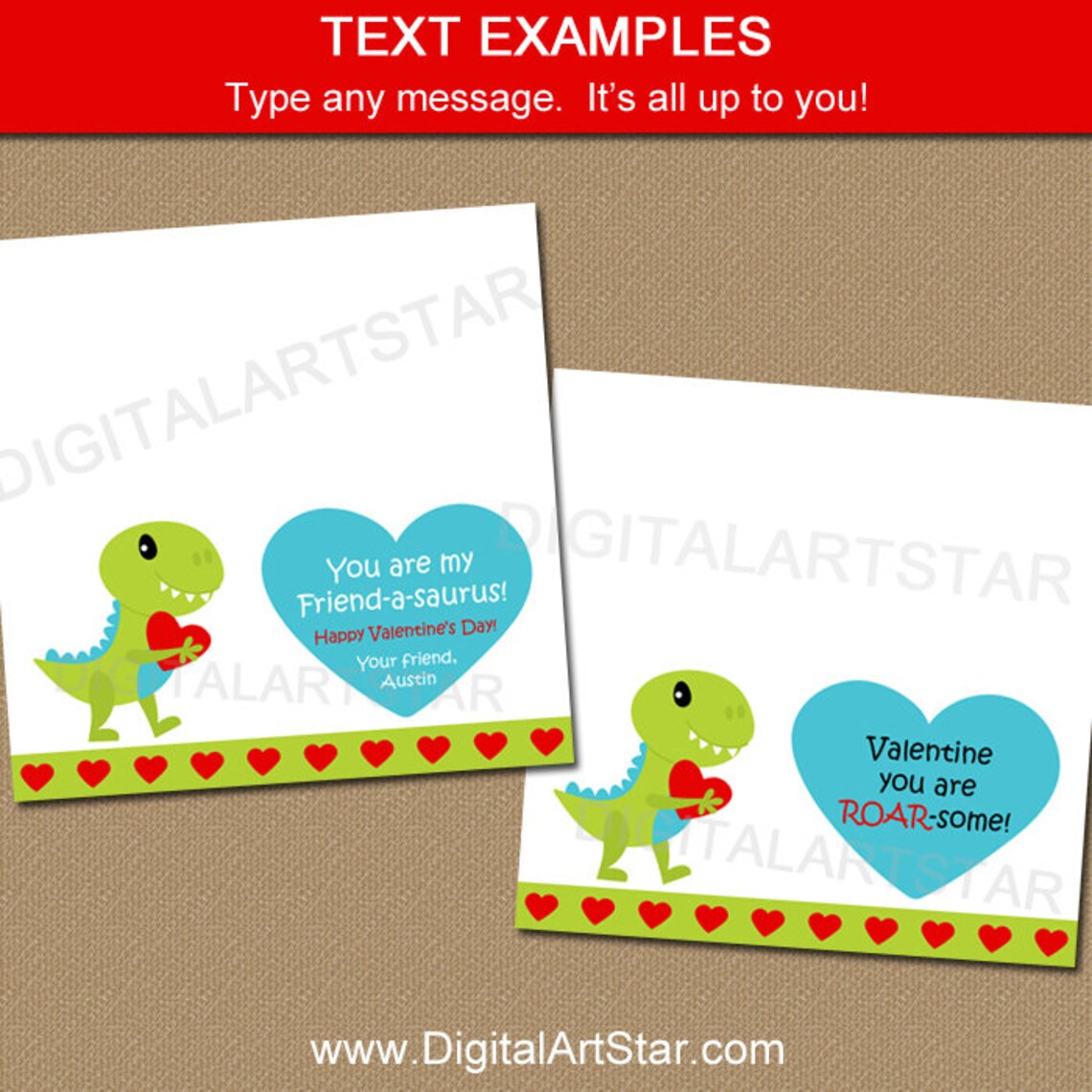 Dinosaur Valentine Bag Topper Dinomite Valentine Party Favors | Etsy