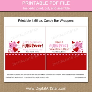 Valentine Candy Bar Wrappers Instant Download, Printable Valentine ...