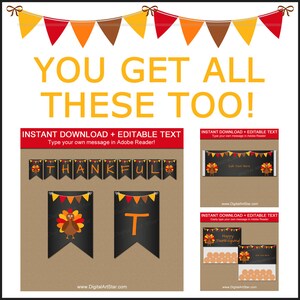 Thanksgiving Party Package Deal, Chalkboard Place Cards Template ...