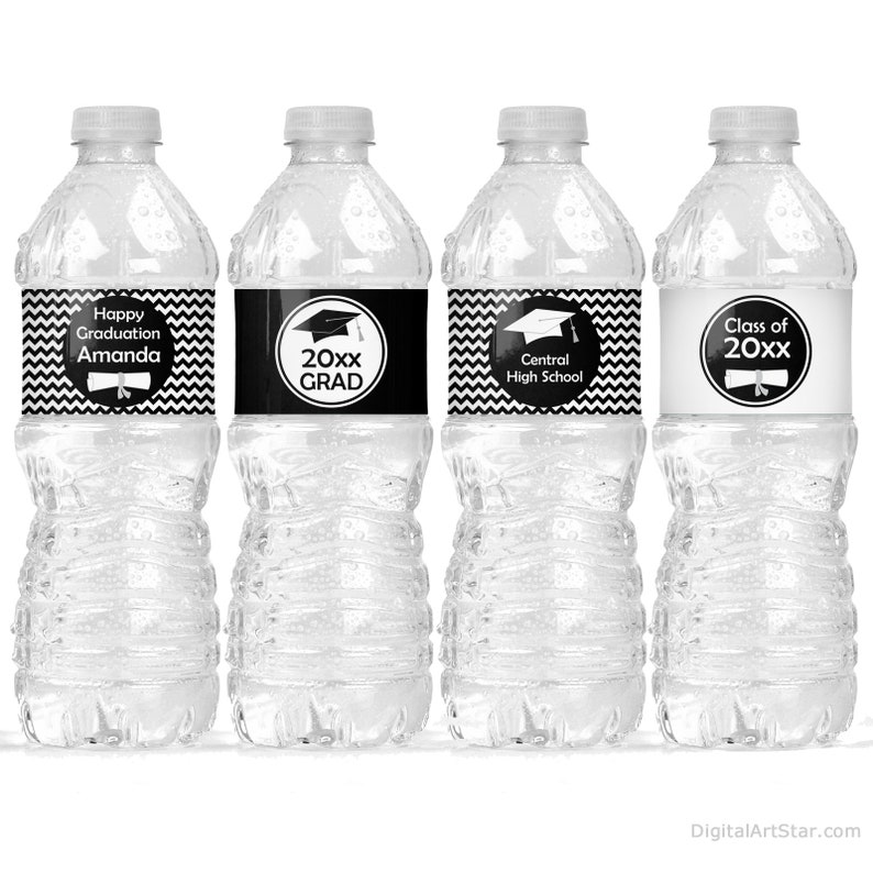 Graduation Water Bottle Labels Graduation Party Decorations | Etsy