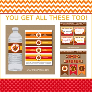 Thanksgiving Party Printables, Thanksgiving Party Supplies, Party ...