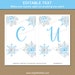 Snowflake Banner Printable Snowflake Baby Shower Banner Snowflake ...