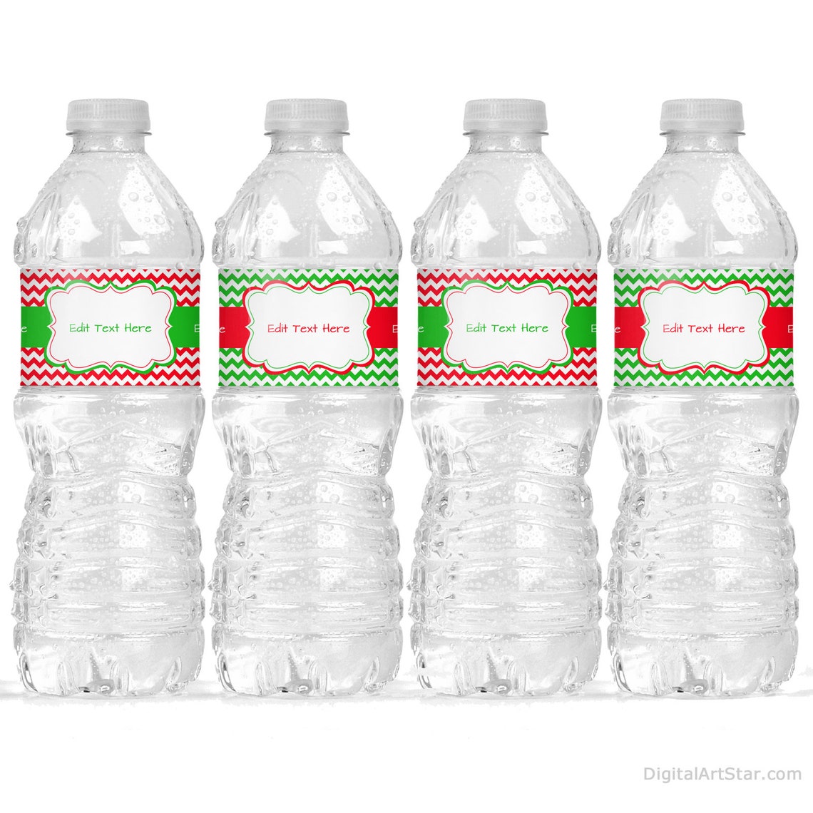 Printable Water Bottle Labels Christmas Holiday Water Bottle | Etsy