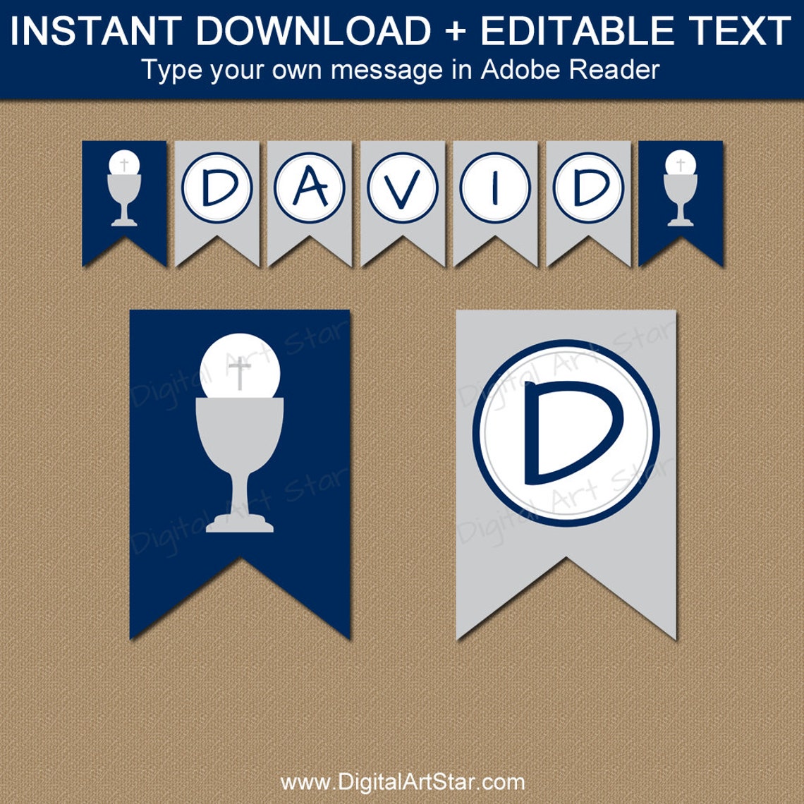 First Communion Printable Banner First Communion Decor 1st | Etsy