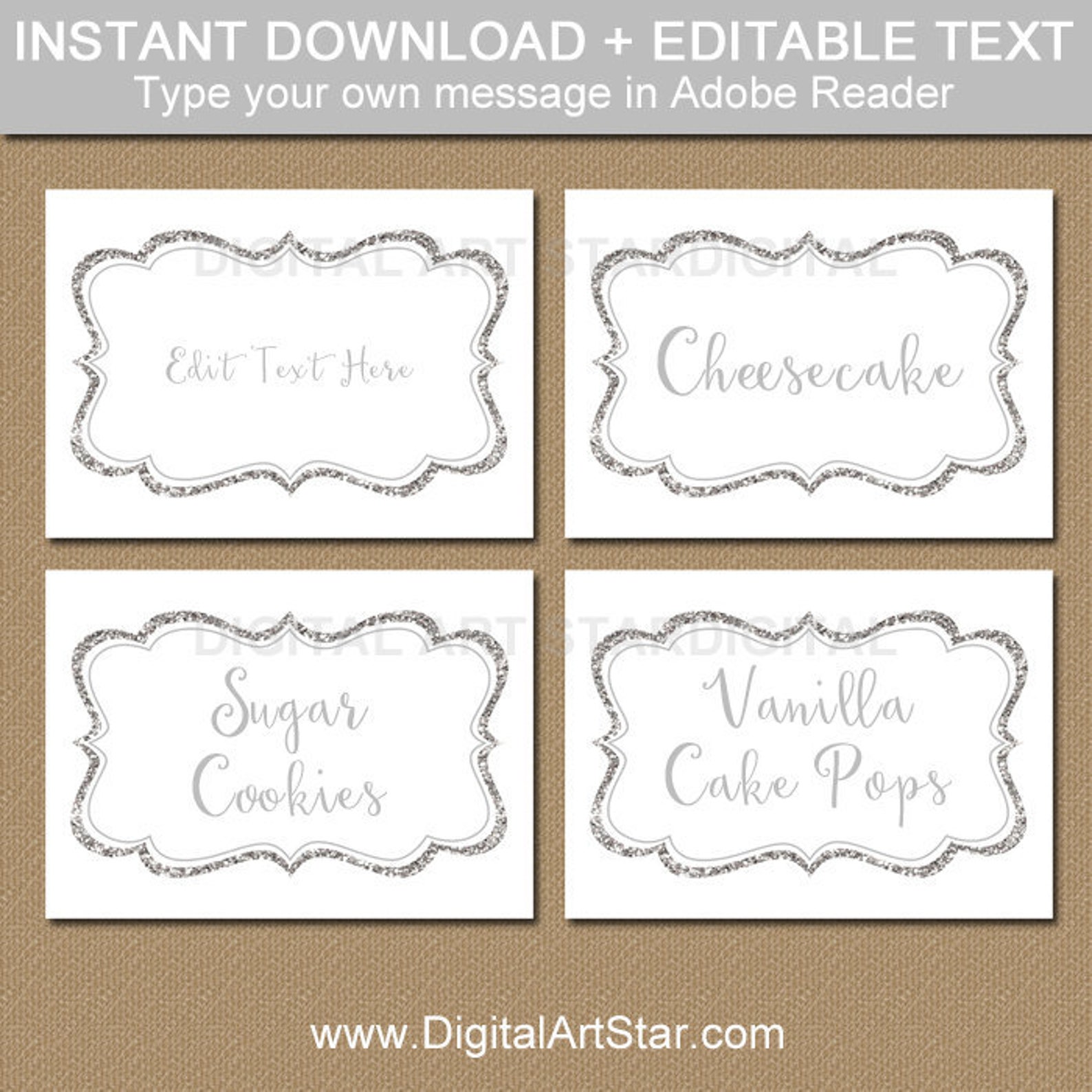 Printable Candy Buffet Label 25th Anniversary Decorations - Etsy