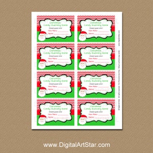 Santa Christmas Candy Guessing Game Printable, Santa Game, Guess How ...