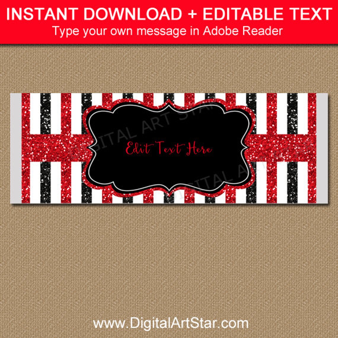 Red and Black Candy Bar Wrapper Chocolate Wrap Birthday - Etsy