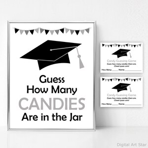 Graduation Party Game, Black and White Graduation Printable Game ...