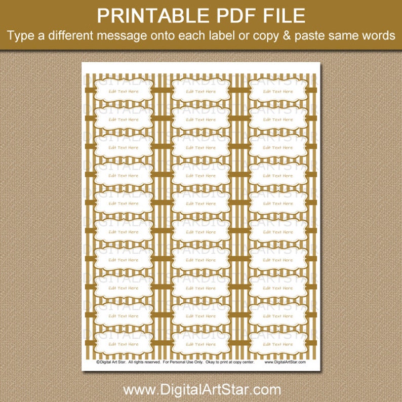 Printable Address Labels Wedding Address Labels Gold - Etsy