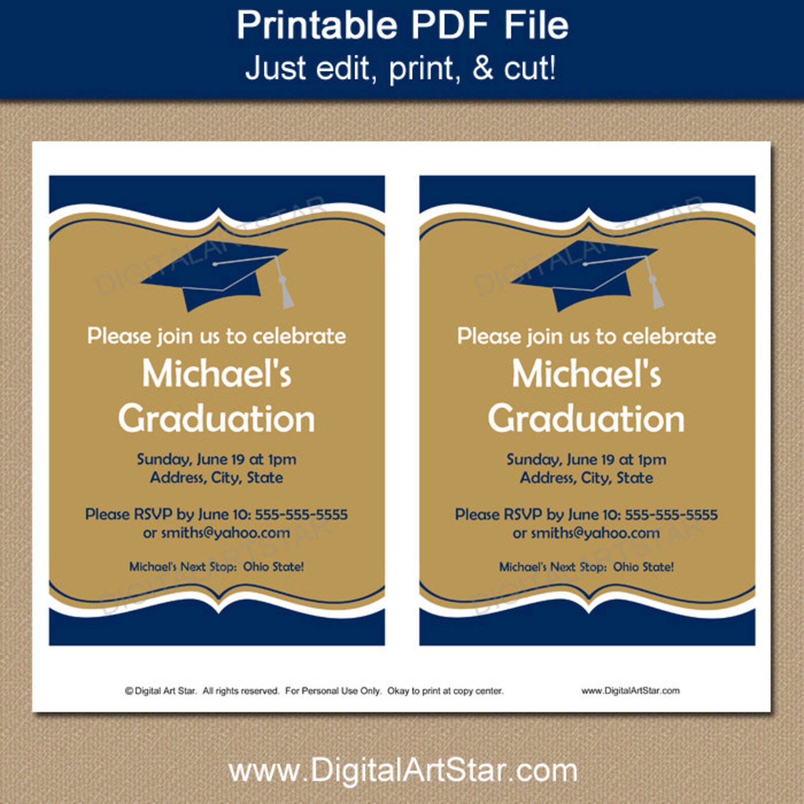 Graduation Invitation High School Graduation Invitation | Etsy