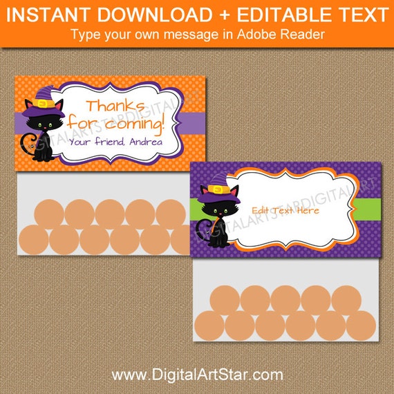 Kids Halloween Bag Toppers - Halloween Birthday Bag Toppers - Halloween ...