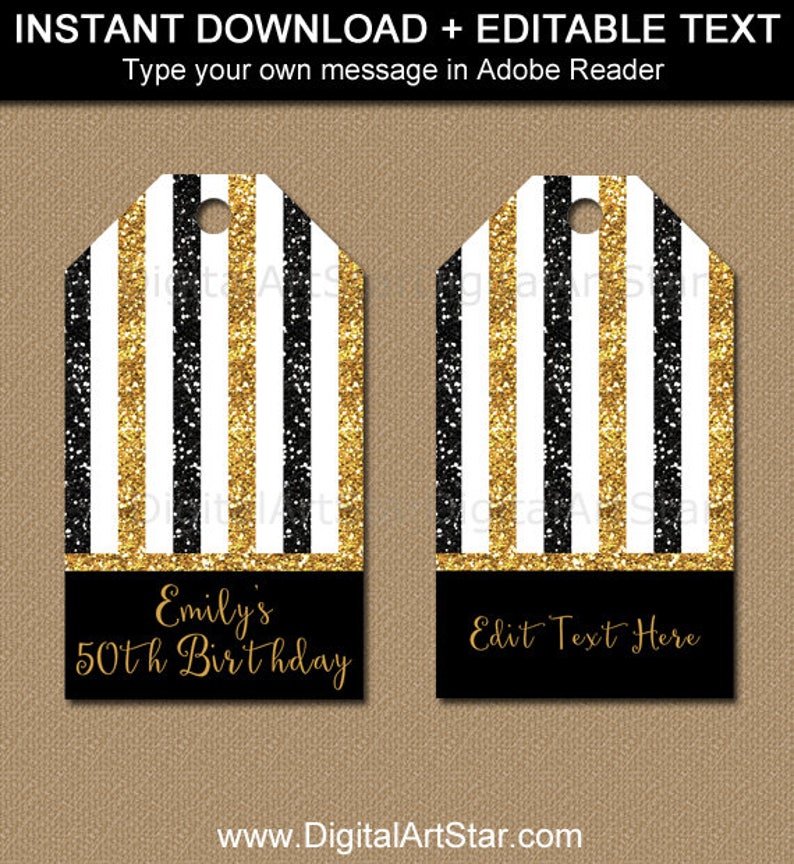 50th Anniversary Tags 50th Hang Tags 50th Birthday Thank You - Etsy