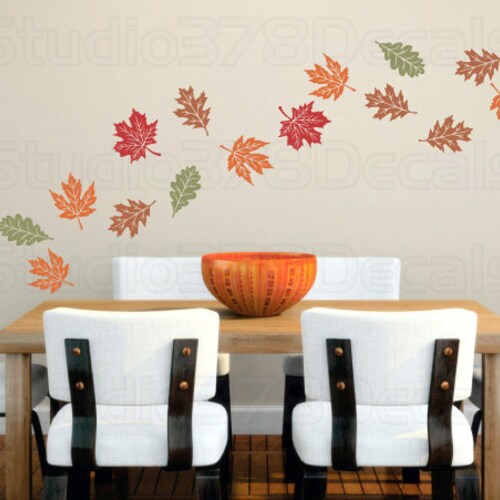 Fall Leaves Wall Decals Autumn Leaves Earth Day Fall - Etsy