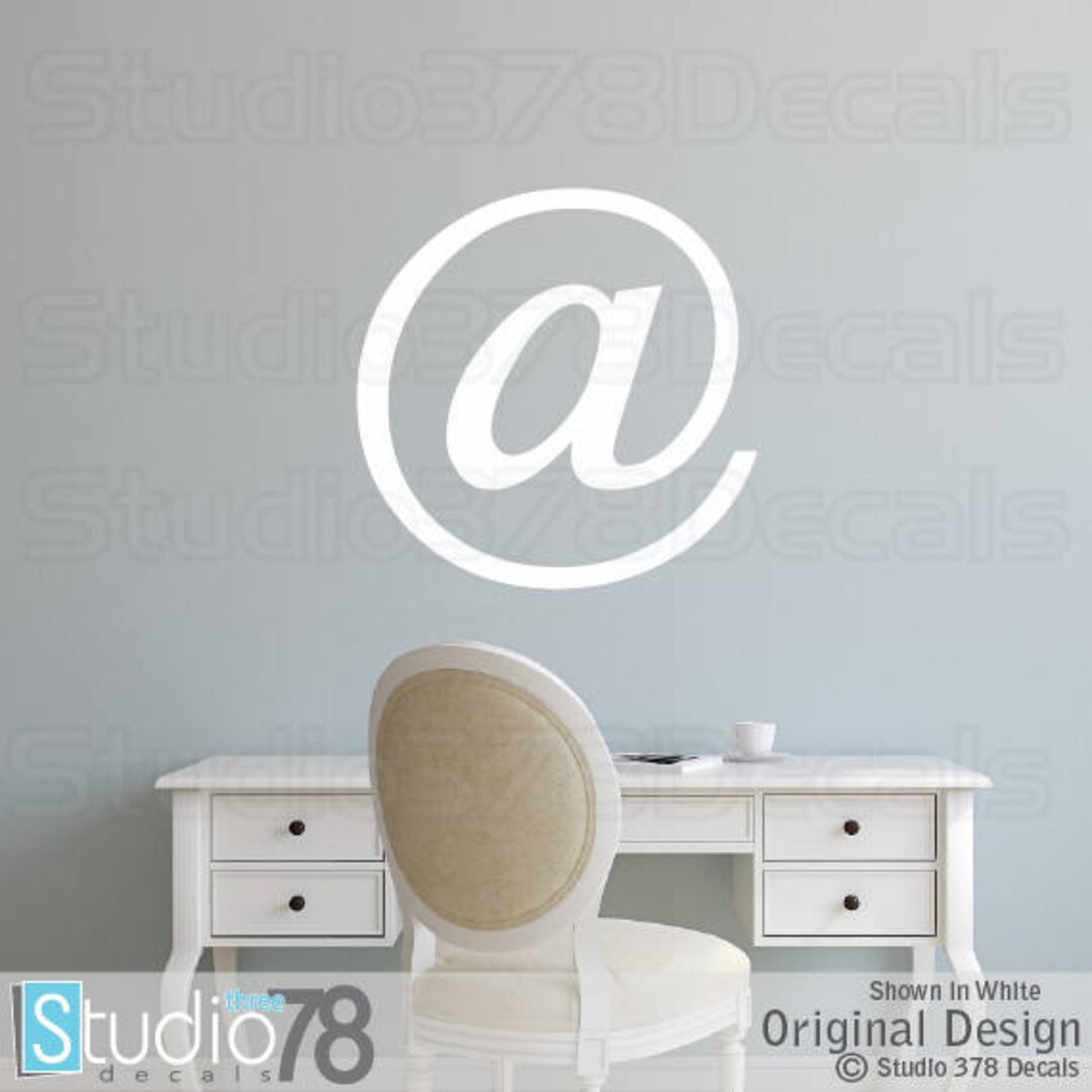 Vinyl @ Sign Wall Decal - Computer Phrase - at Symbol - Techie - Love ...