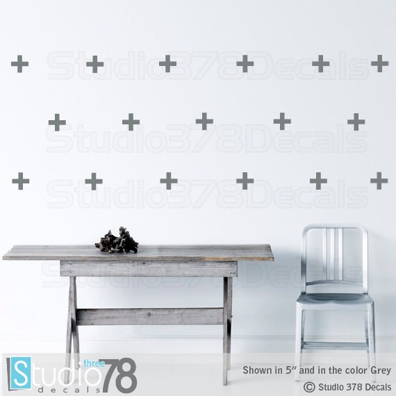 Plus Sign Wall Decals Swiss Cross Wall Pattern Plus Sign - Etsy