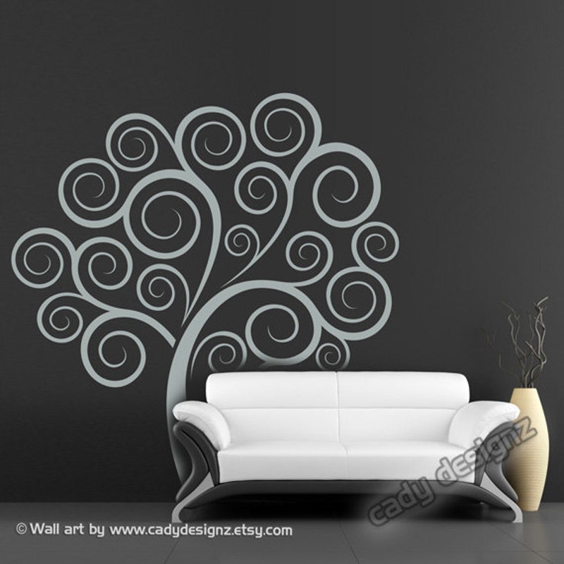 Swirl Tree Decal - Etsy
