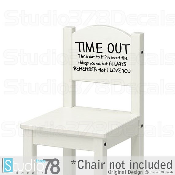 Time Out Chair Vinyl Decal Toddler Naughty Chair Sticker | Etsy UK
