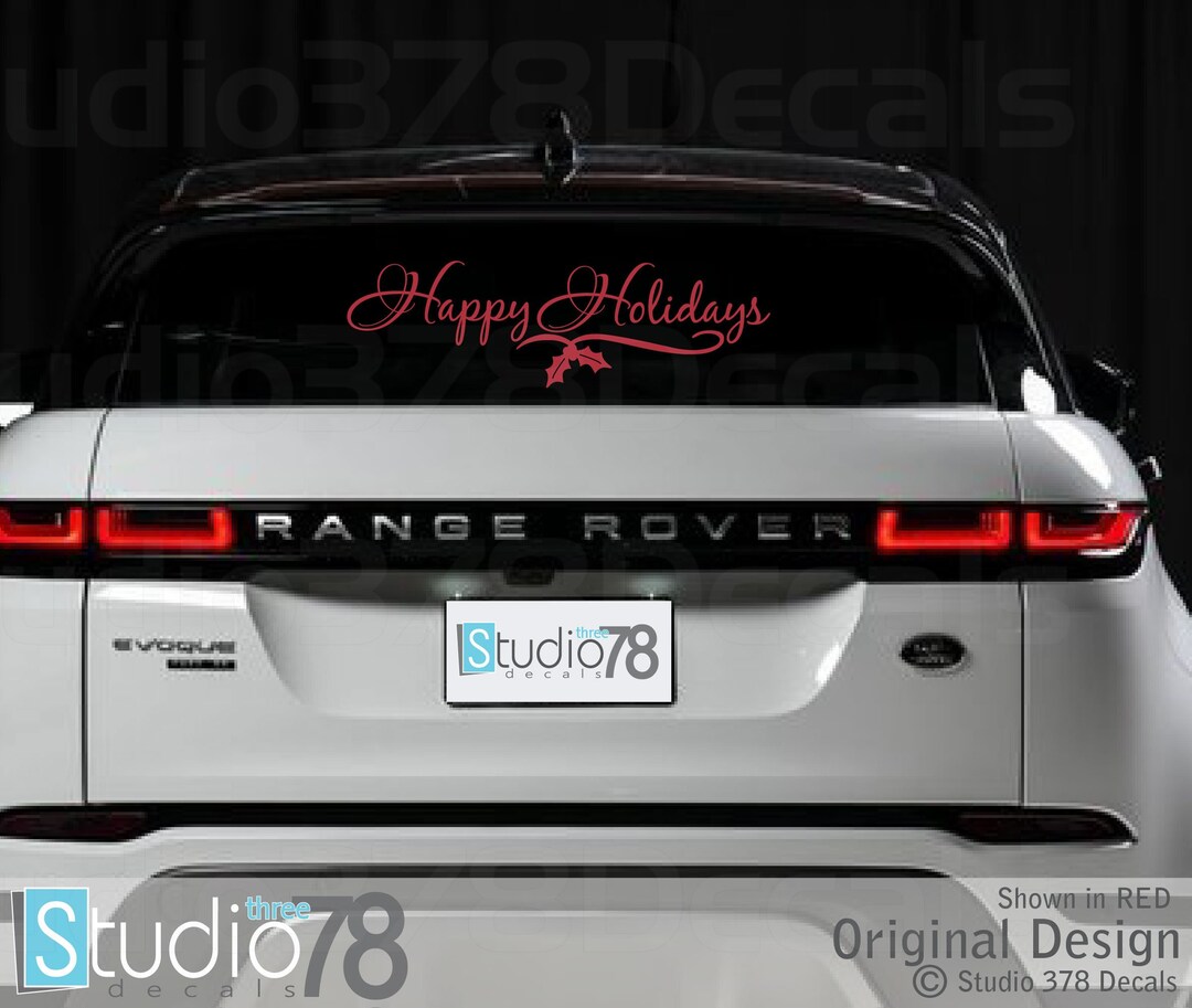 Happy Holidays Window Decals With Winter Snowflakes | Christmas ...