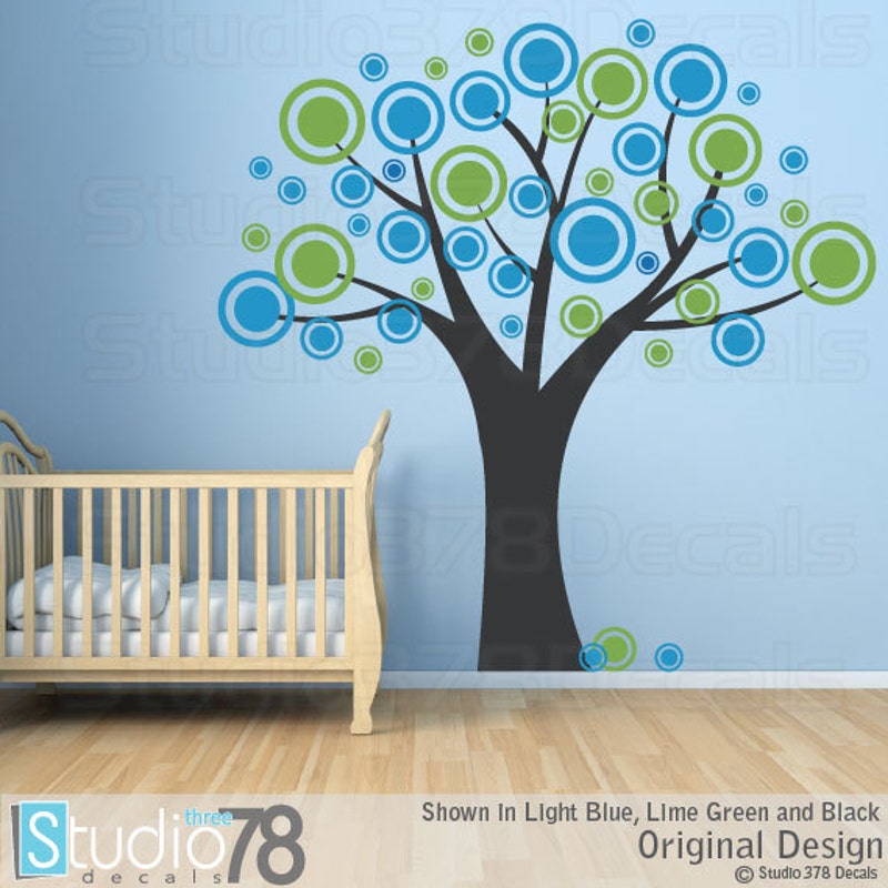Polka Dot Tree Decal - Etsy