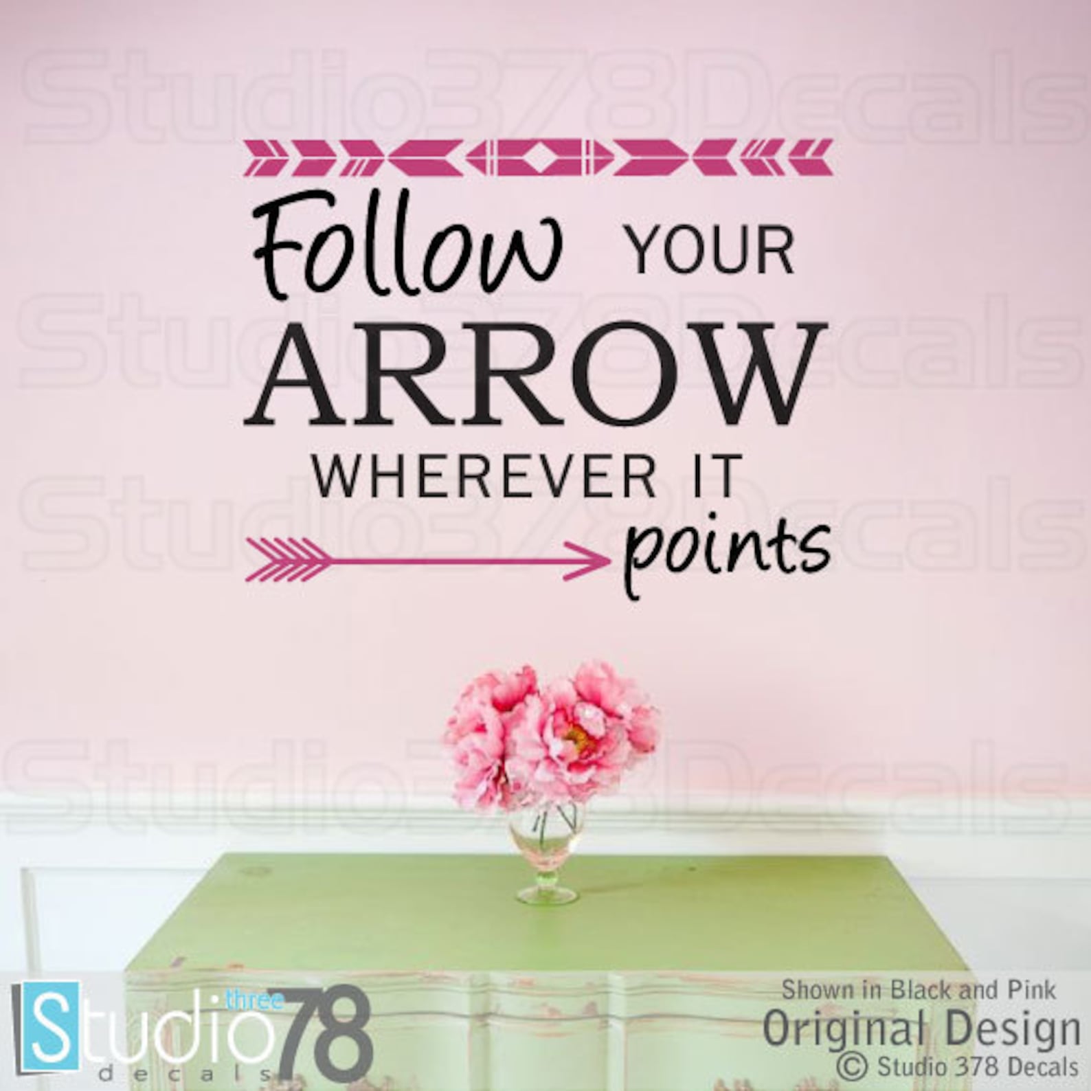 Follow Your Arrow Vinyl Wall Decal Arrow Wall Decal Aztec - Etsy