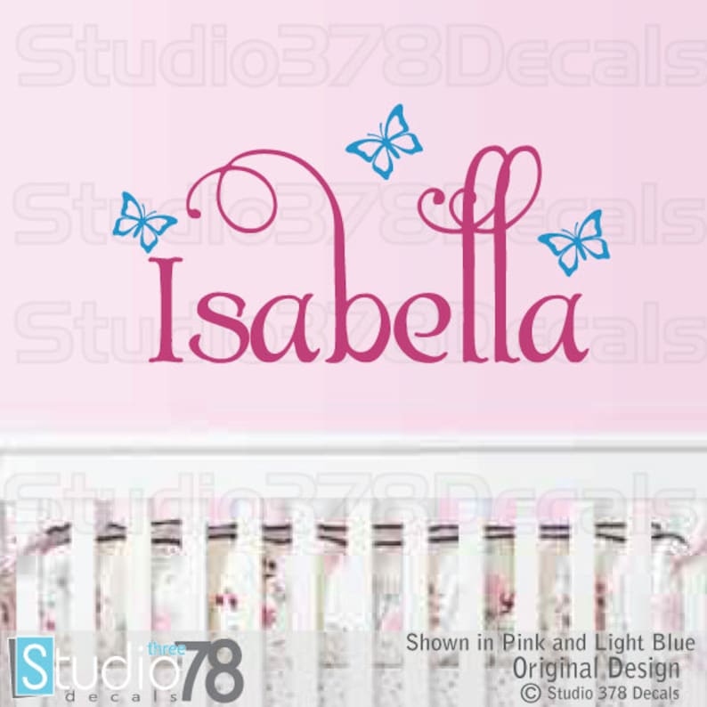 Personalized Girls Monogram Childrens Decor Nursery Wall - Etsy