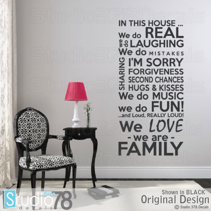 Family Rules Decal - Etsy