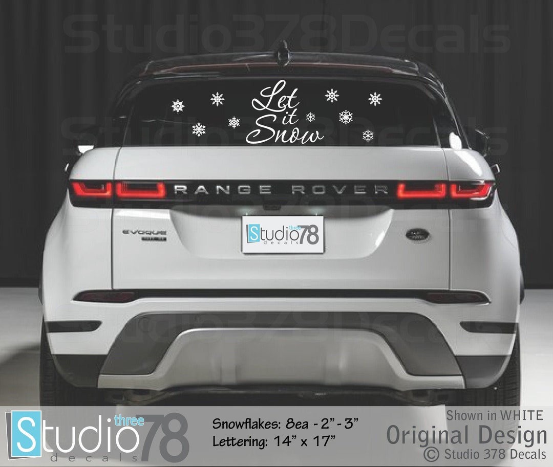 Let It Snow Vinyl Window Decals Snowflakes Front Door Decal Christmas ...