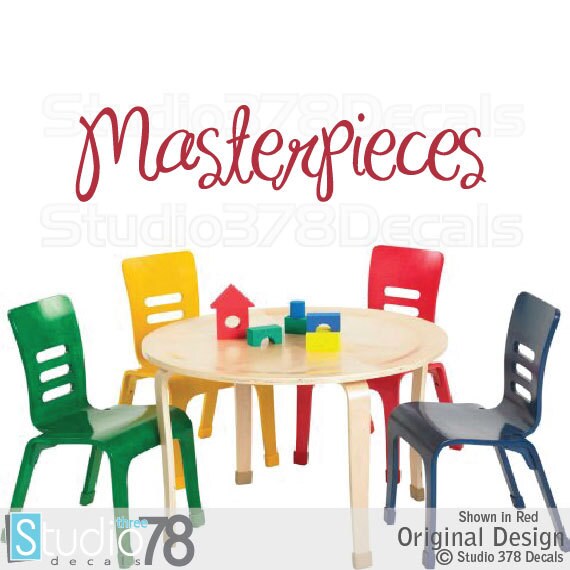 Masterpieces Wall Decal Kids Art Display Quote Playroom | Etsy