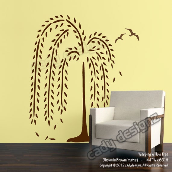 Weeping Willow Tree Wall Decal Nursery Wall Decals Home | Etsy