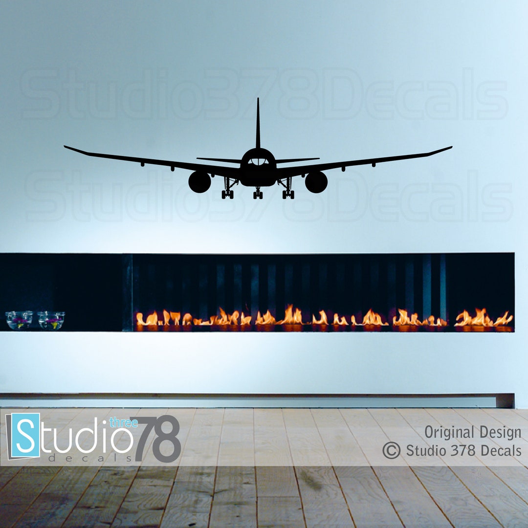 Airplane Wall Decal - Airplane Decor -B787 Dreamliner - Childrens Decor ...