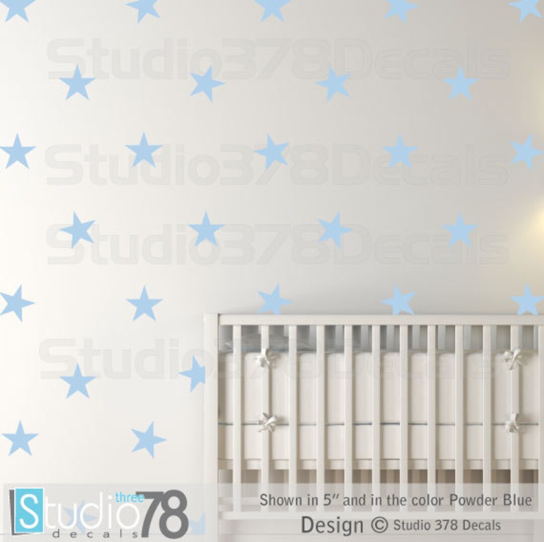 Star Pattern Vinyl Wall Decals | Nursery Decor - Etsy
