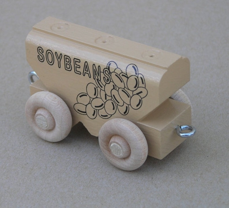 Wooden Toy Train Soybean Car - Etsy