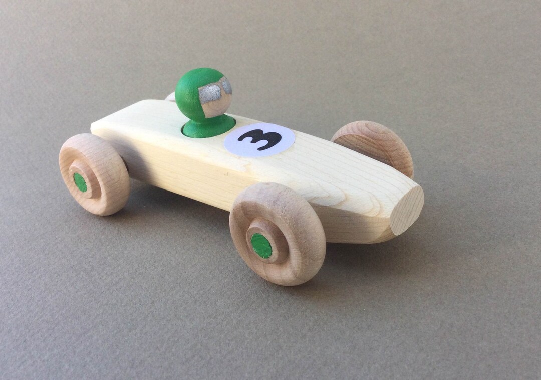 Green RAINBOW RACER, 3. Wooden Toy Race Car. - Etsy