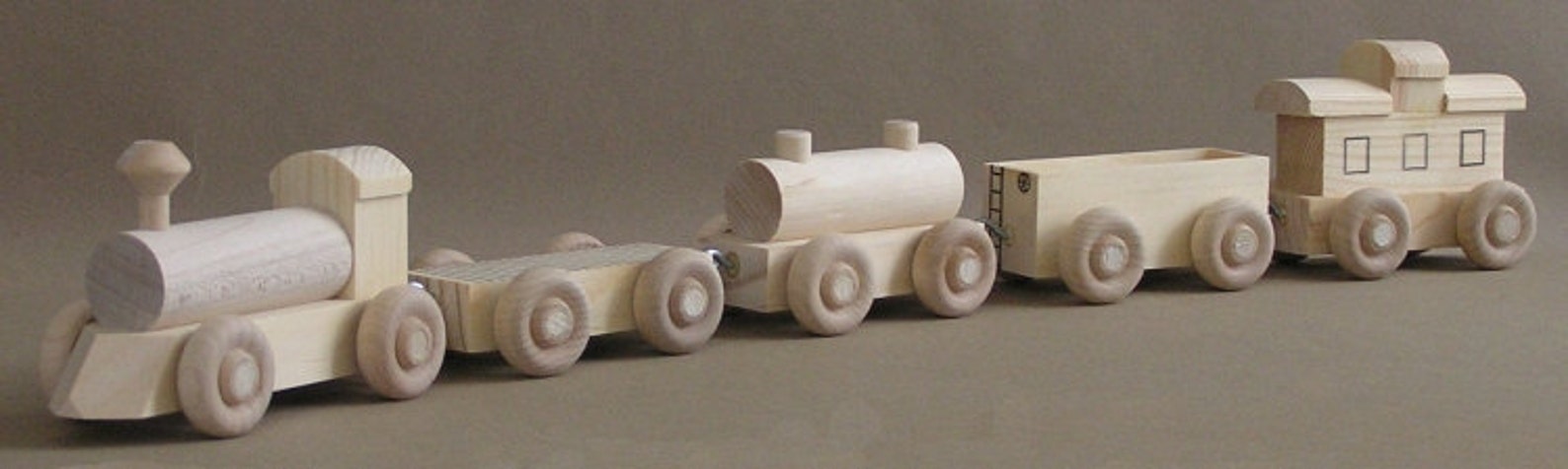 Wood Train. the "no Paint" Special. Eco-friendly, Natural Wood Train ...